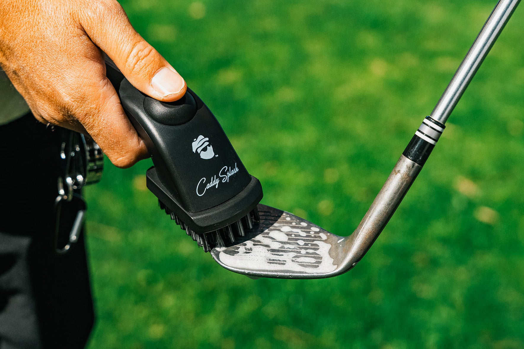 Golf Club Cleaner Pro | Golf Brush with Press Button | Caddy Splash ...